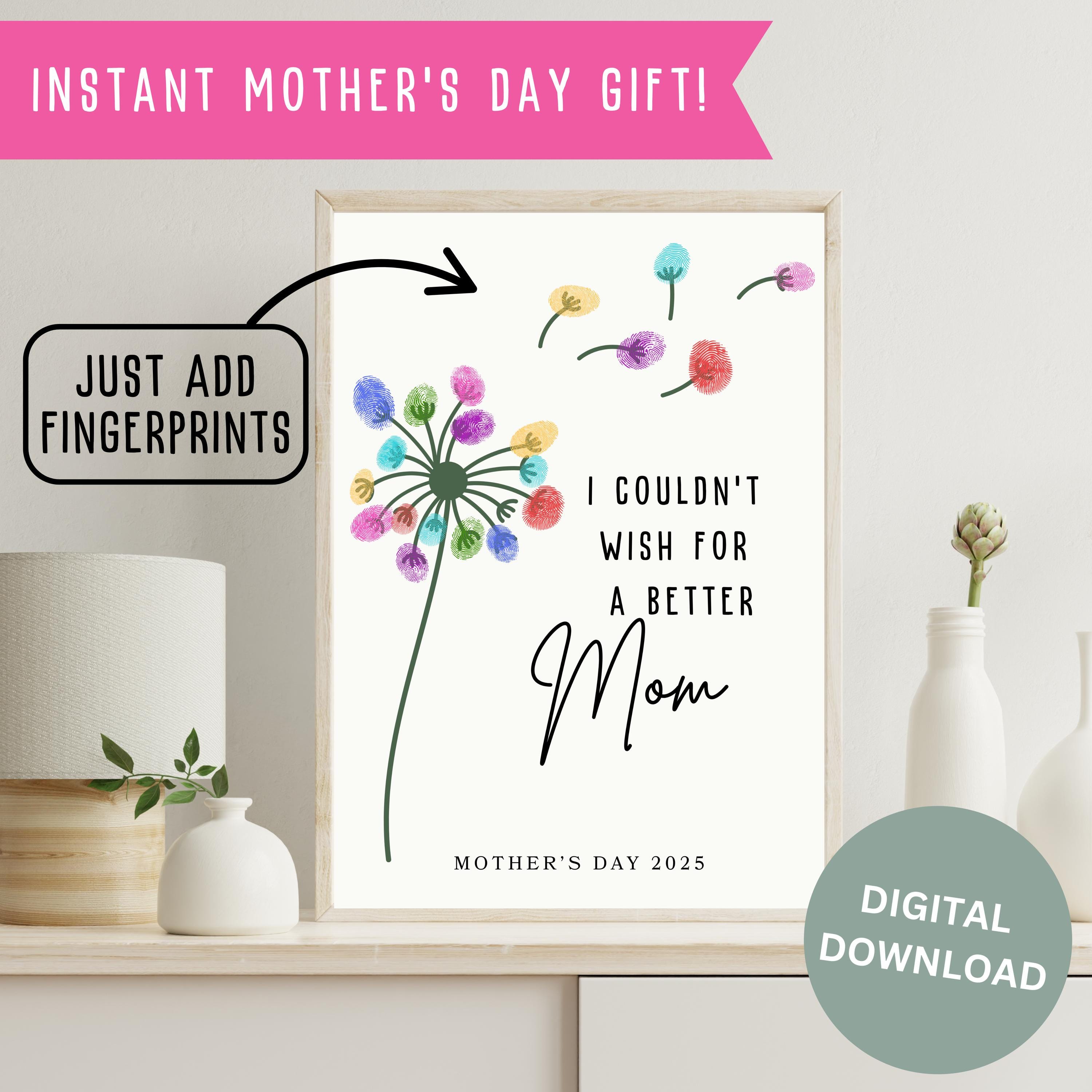 Kids Fingerpainting Printable, Mothers Day Art Project, Classroom ...