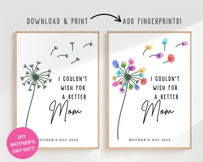 Kids Fingerpainting Printable, Mothers Day Art Project, Classroom ...