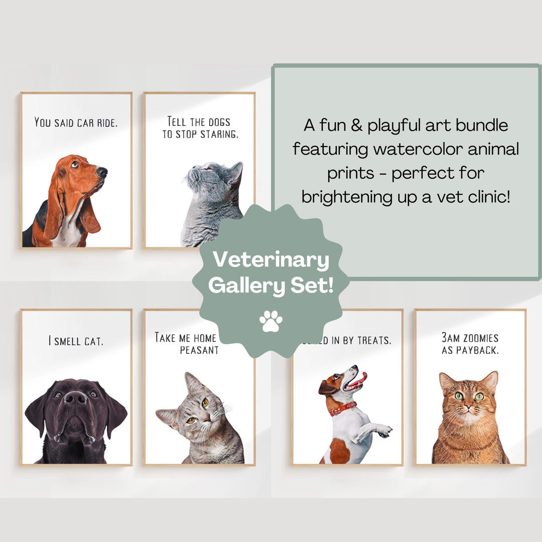 Vet Office Wall Art, Veterinary Clinic Decor, Animal Hospital Posters ...
