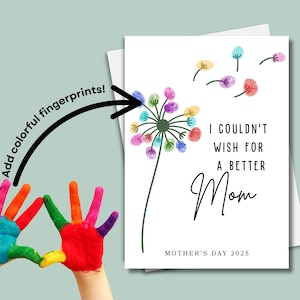 Kids Fingerpainting Printable, Mothers Day Art Project, Classroom ...