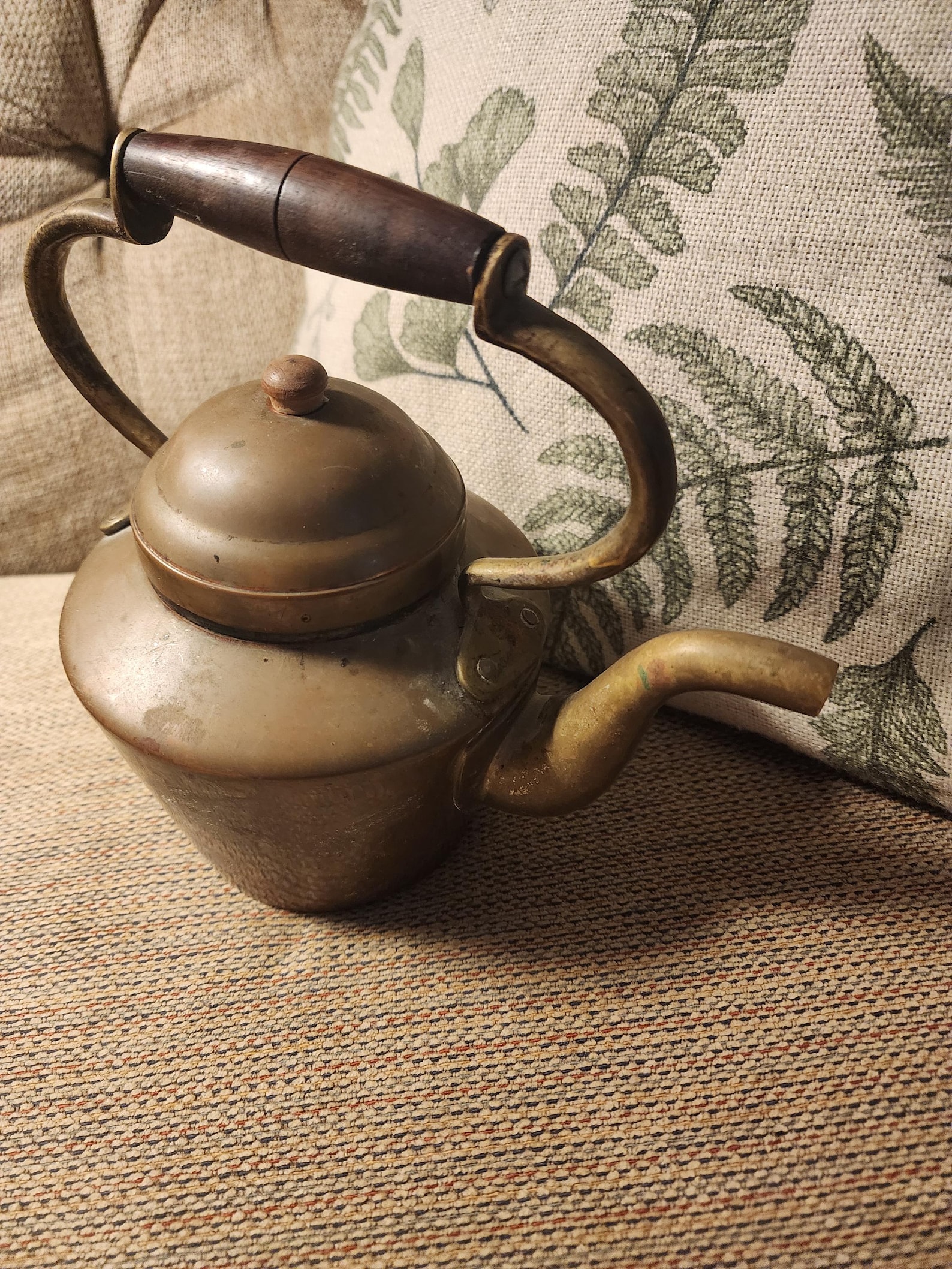 Vintage Copper Tea Kettle Wood Handle - Etsy