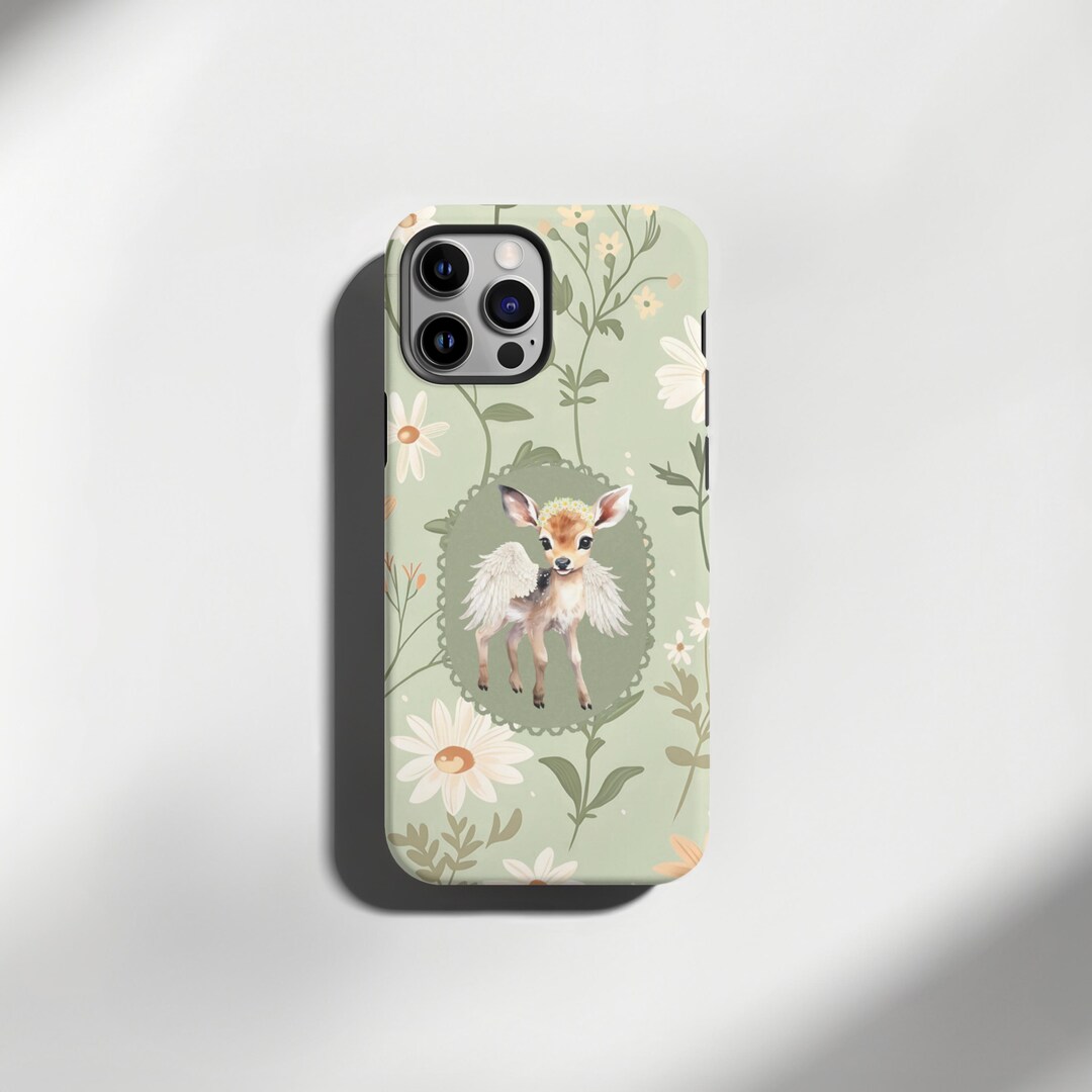 Wildflower Lace Fawn Angel | Floral Winged Deer Design Phone Case for ...
