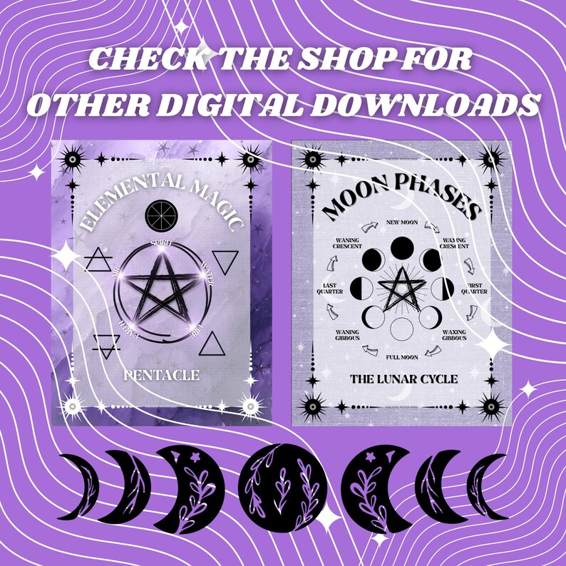 Elemental Magic Printable Grimoire Pages | Four Elements & Spirit Book ...