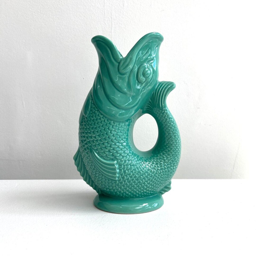 Fish Gluggle Jug - Sea Green - Etsy
