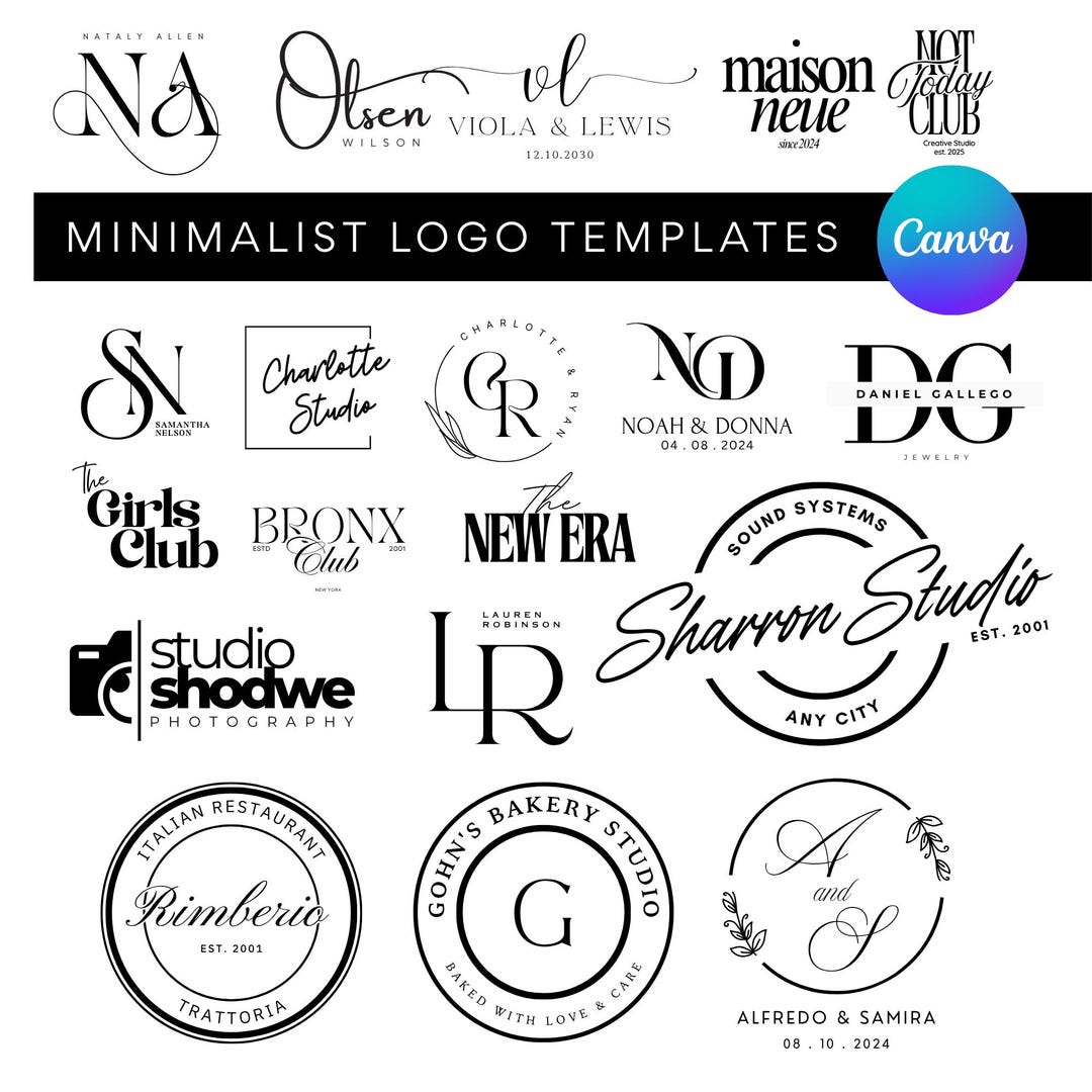 20 BOHO Editable Canva Logo Designs, Bohemian Custom Floral Logo Design ...