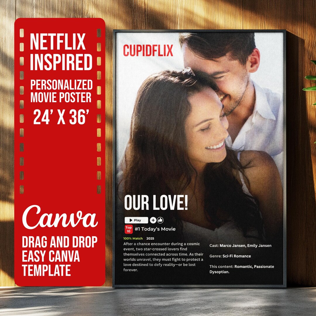Netflix Inspired Couples Valentines Day Treat Card Movie Poster ...