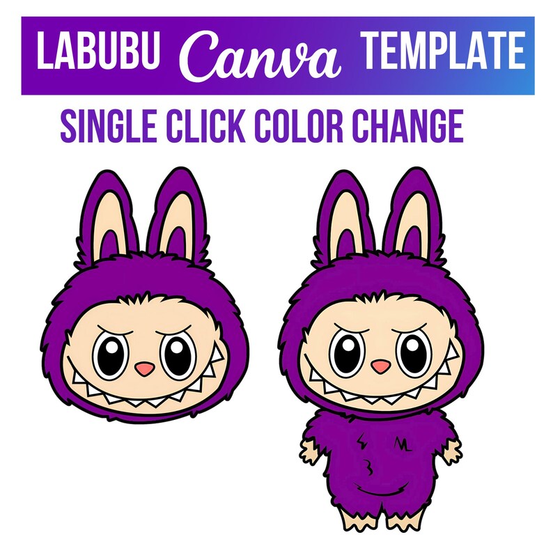 Labubu Canva Template, Labubu Clipart, Labubu PNG, Cute Labubu Vector ...