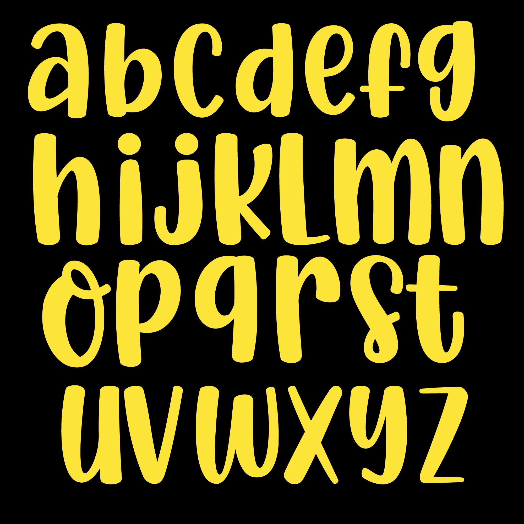 Preppy Letters & Numbers PNG Bundle, 6 Colors Doodle Alphabet Clipart ...