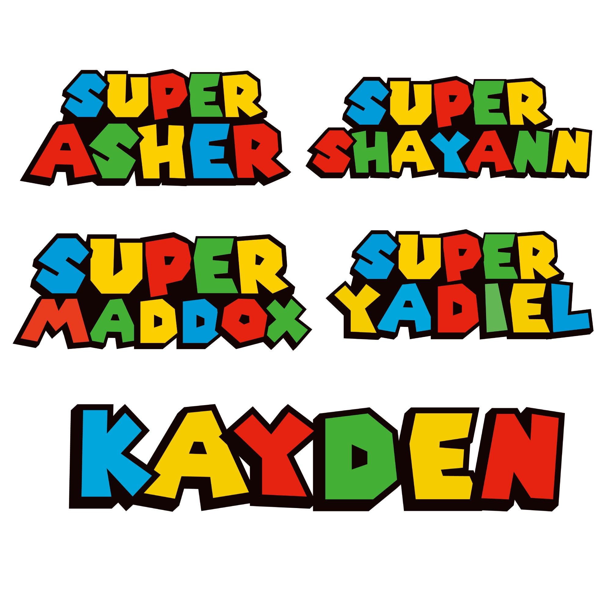 Super Mario Font Svg , Mario Bros Typography 72 Files SVG PNG, Super ...