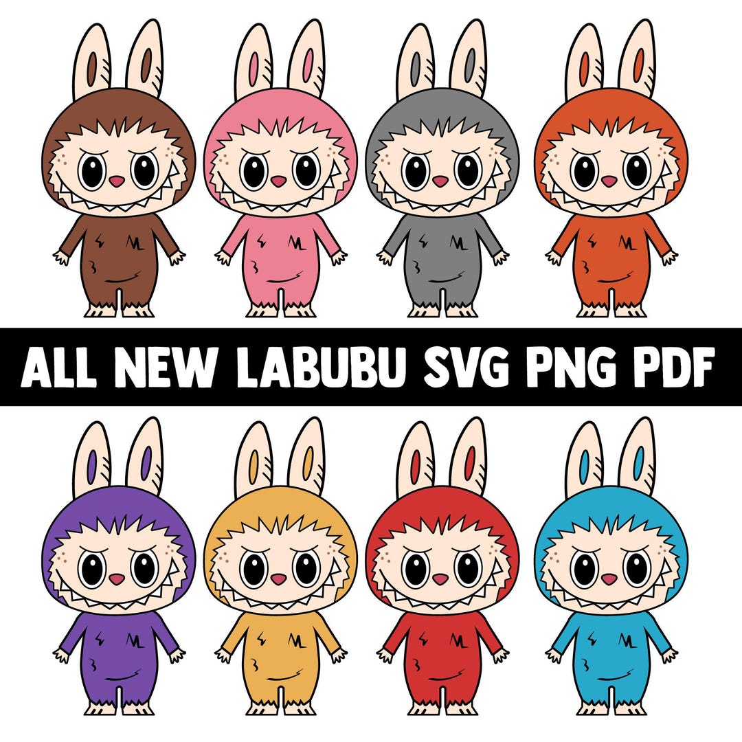 Labubu Designs SVG Bundle, Labubu Clipart, Labubu PNG, Cute Labubu ...