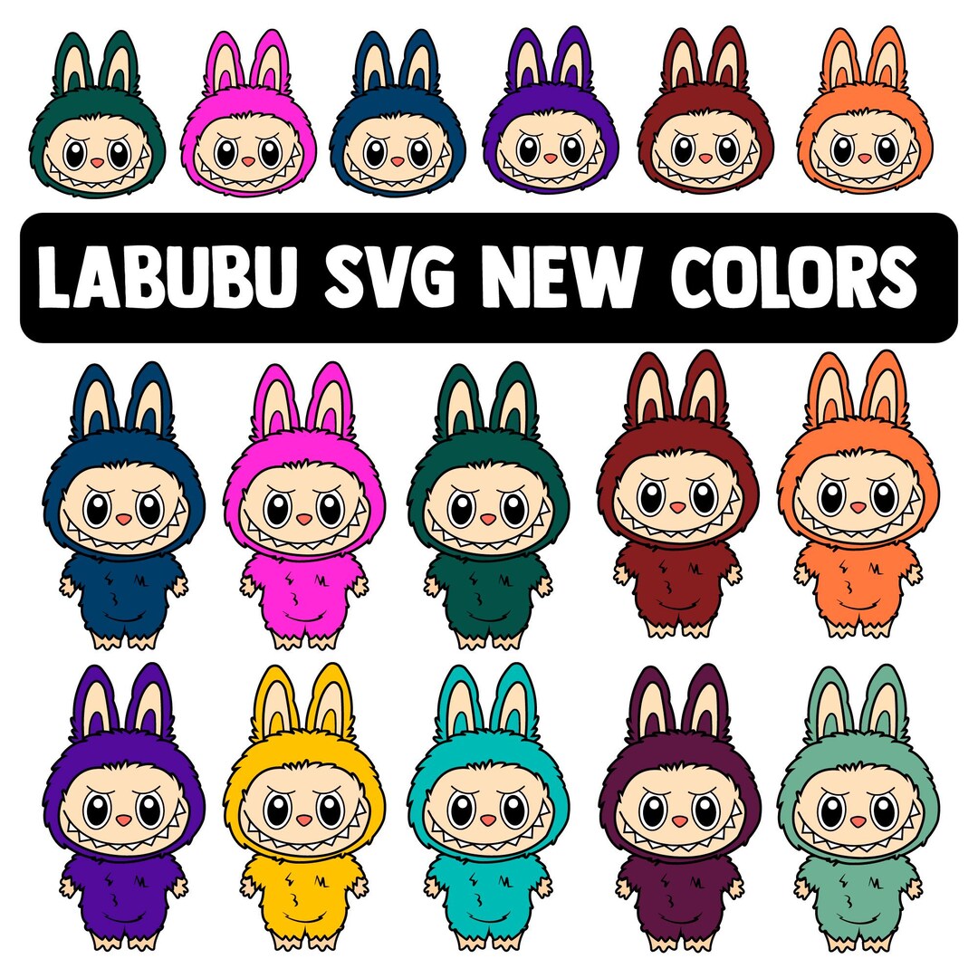 Labubu Designs SVG Bundle, Labubu Clipart, Labubu PNG, Cute Labubu ...