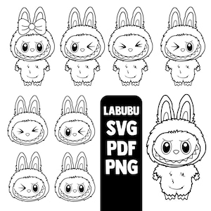 Labubu Designs SVG Bundle, Labubu Clipart, Labubu PNG, Cute Labubu ...