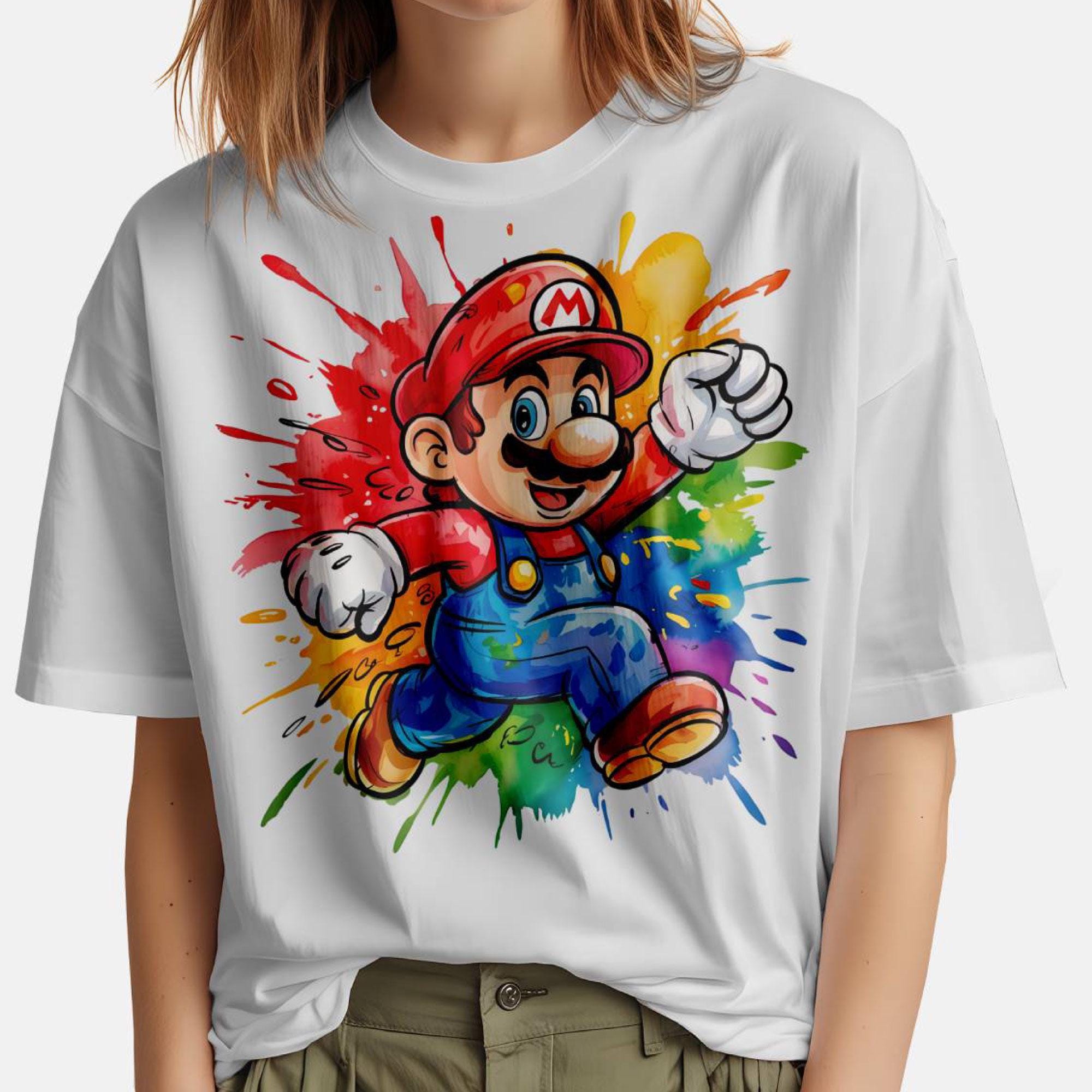 Super Mario Graphic - 8 PNG Watercolor Designs for T-shirts ...