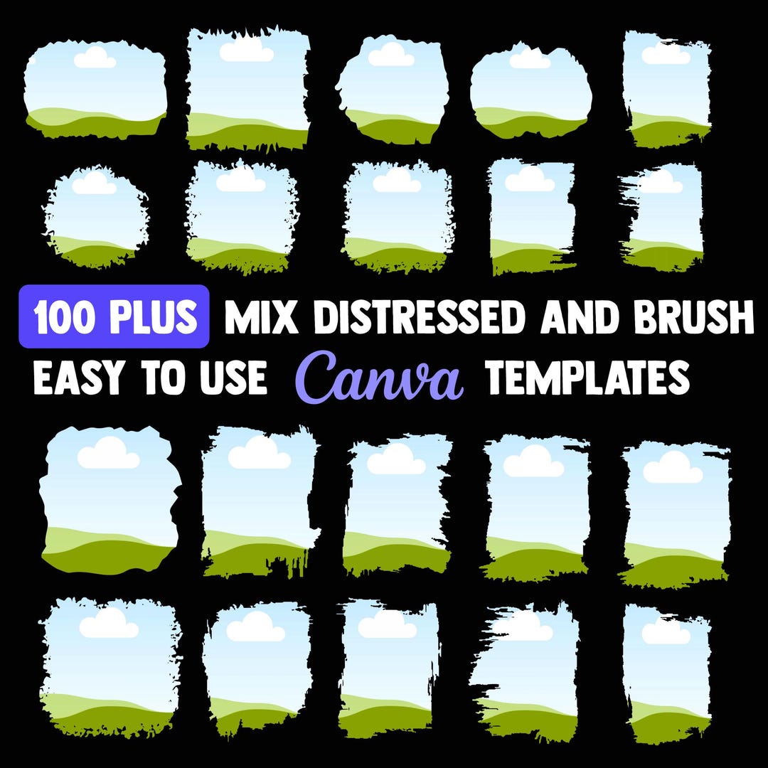 Bleach Effect Distressed Edge Template Bundle, Add Pictures Photos ...