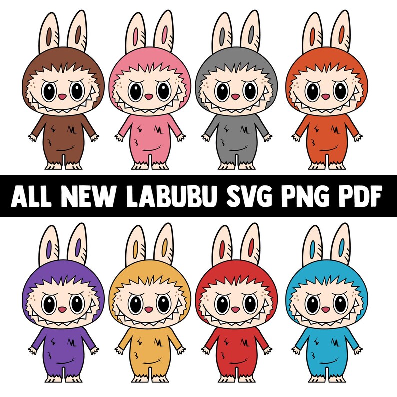 Labubu Designs SVG Bundle, Labubu Clipart, Labubu PNG, Cute Labubu ...