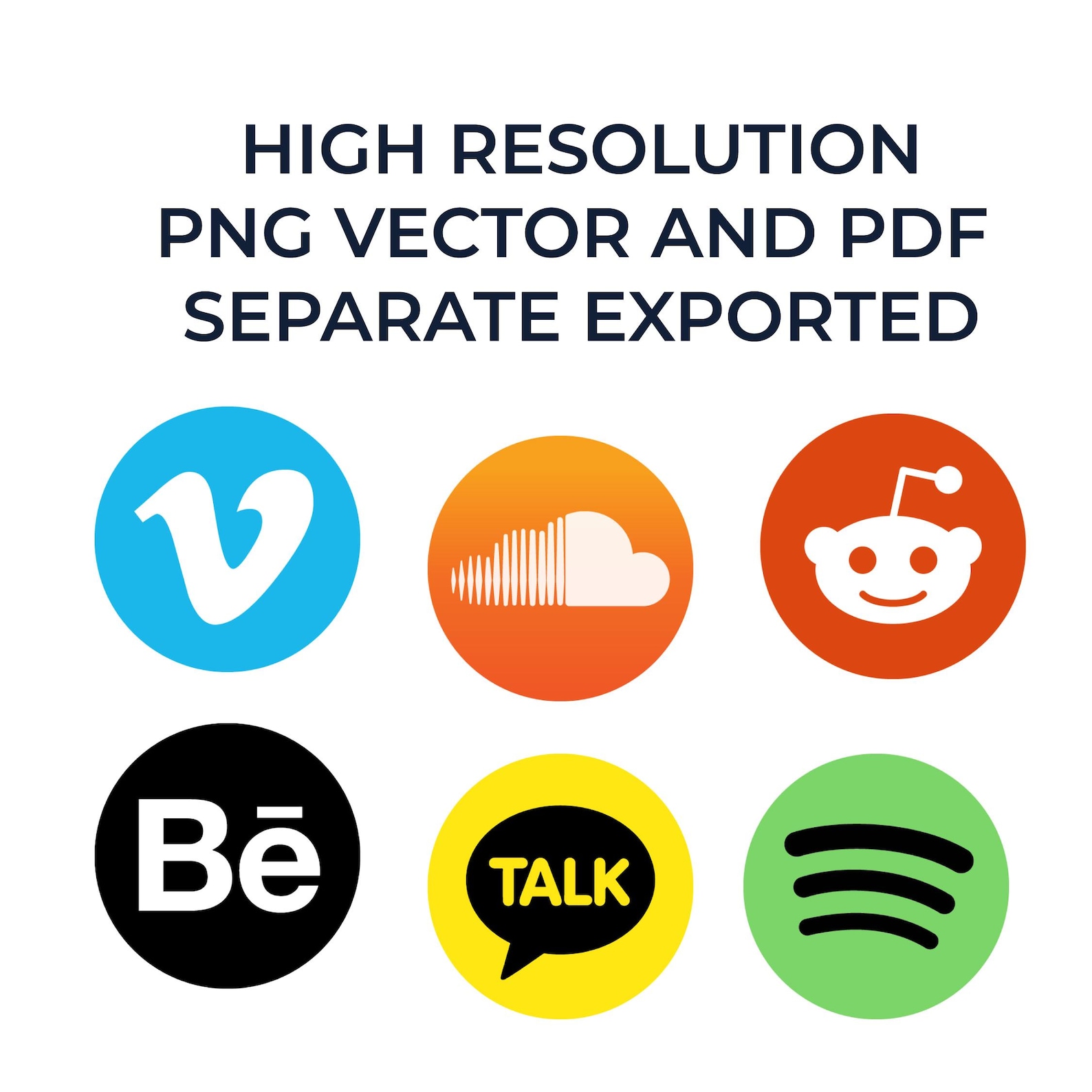 50x Social Media Icons Svg Pdf, Black and Colored Media Icons Vector ...