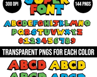 Super Mario Font Svg , Mario Bros Typography, Super Mario Cool Font ...