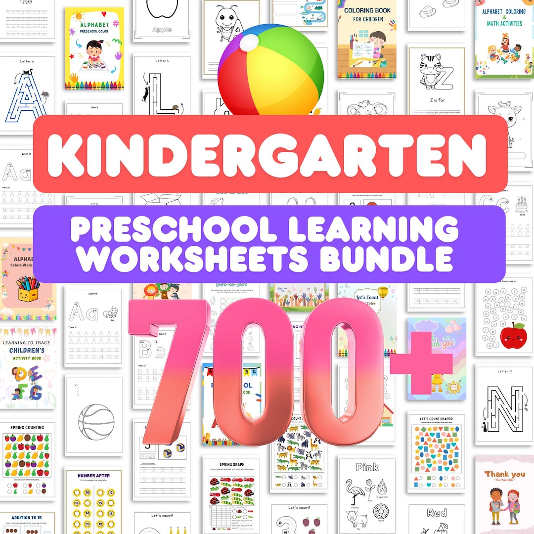 700+ Preschool Learning Worksheets Bundle | Printable Montessori ...
