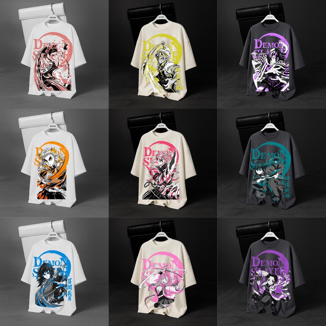 Anime 9 Hashira Bundle Digital Download High Quality PNG Files Designs ...
