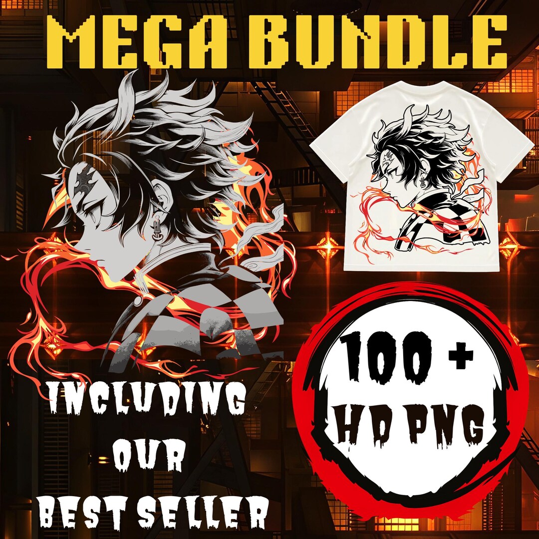 Anime Mega Bundle Digital Download PNG Files Designs for Sublimation ...