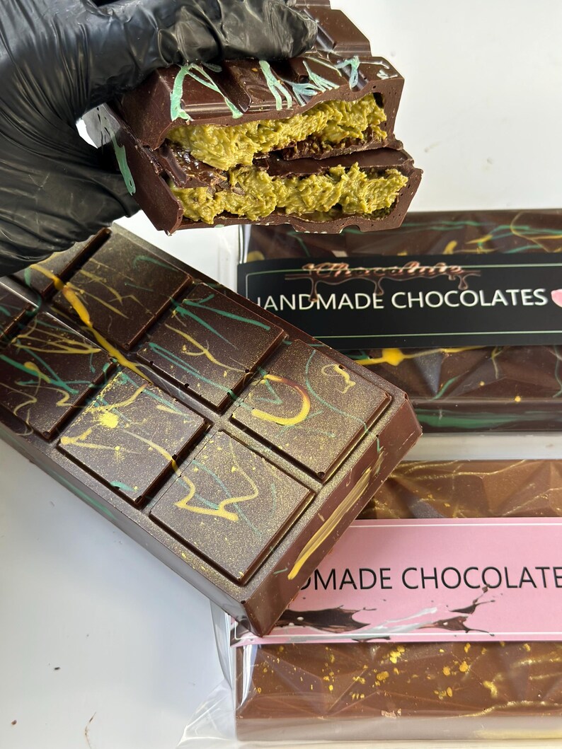 Luxury Large Dubai Chocolate Bar, Handmade, Made With Love, Birthday ...