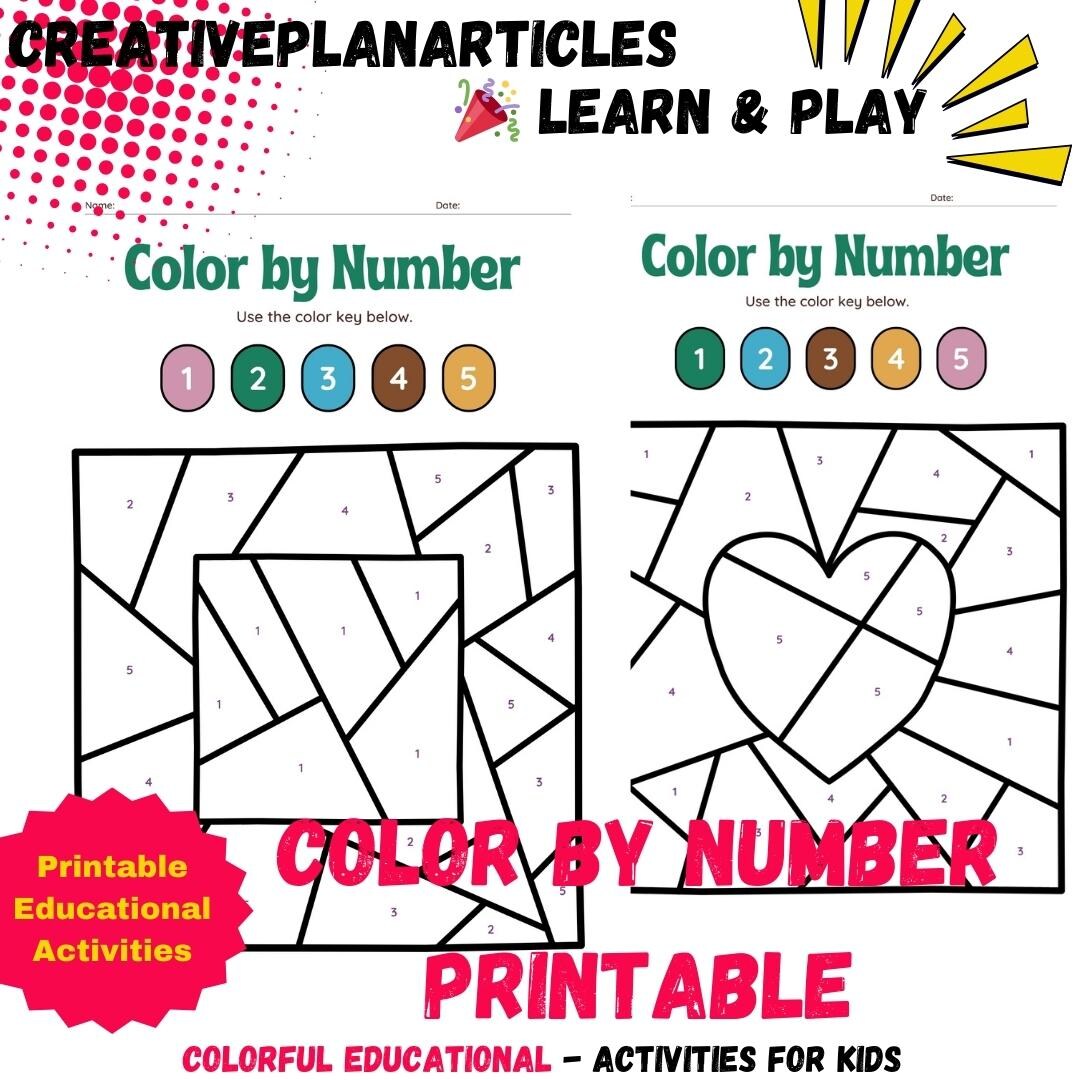 Color by Number Printable | Fun Shapes Coloring Page | Educational ...