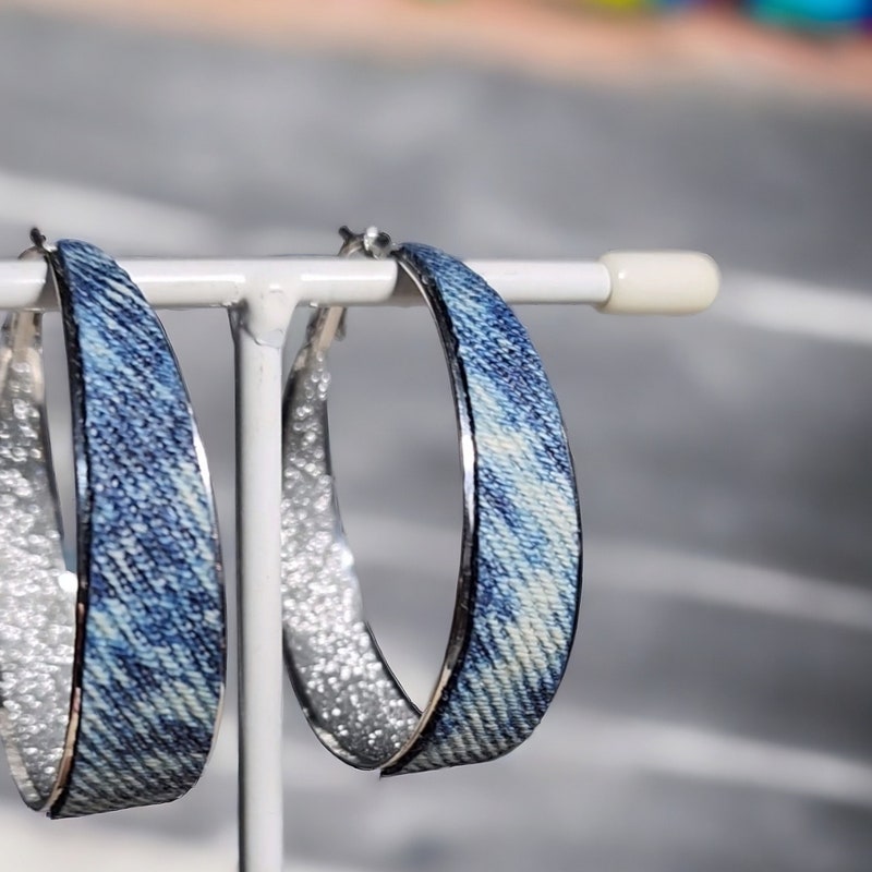 Denim Blue Earrings - Etsy