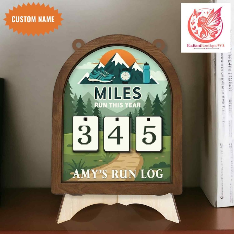 Miles Run Sign - Etsy