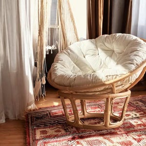 Japanese-inspired Rattan Lazy Chair – Perfect for Balcony, Living Room ...