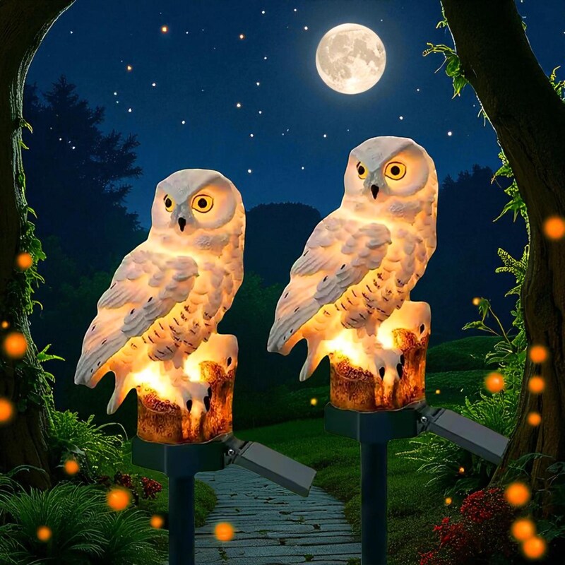 Owl Led Garden Decor - Etsy