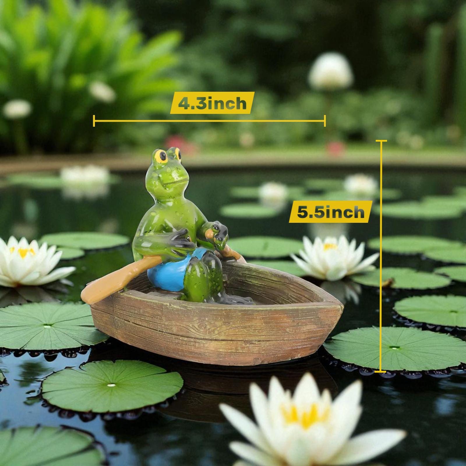 Creative Frog Figurines – Resin Pool and Pond Decor Garden Statue ...