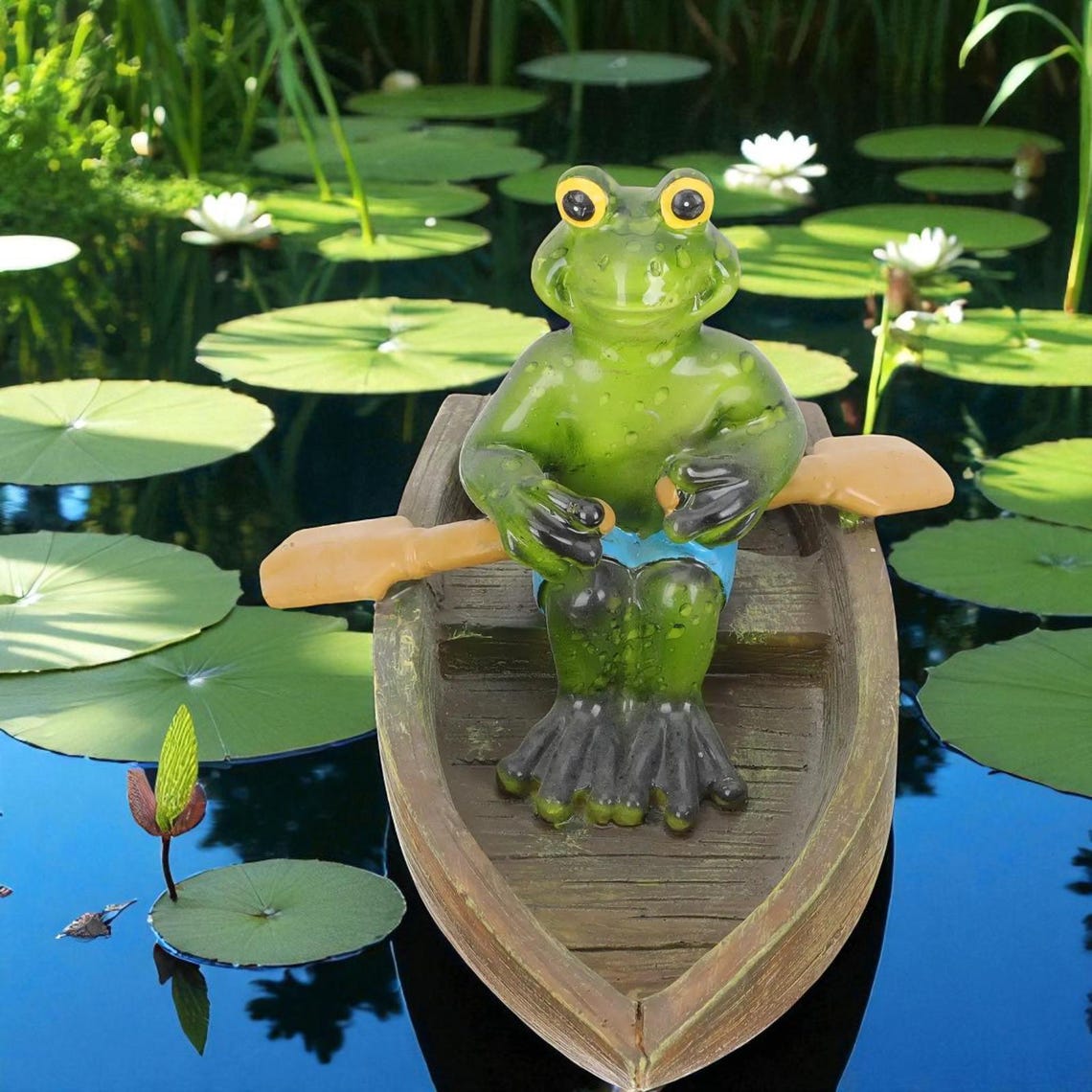 Creative Frog Figurines – Resin Pool and Pond Decor Garden Statue ...