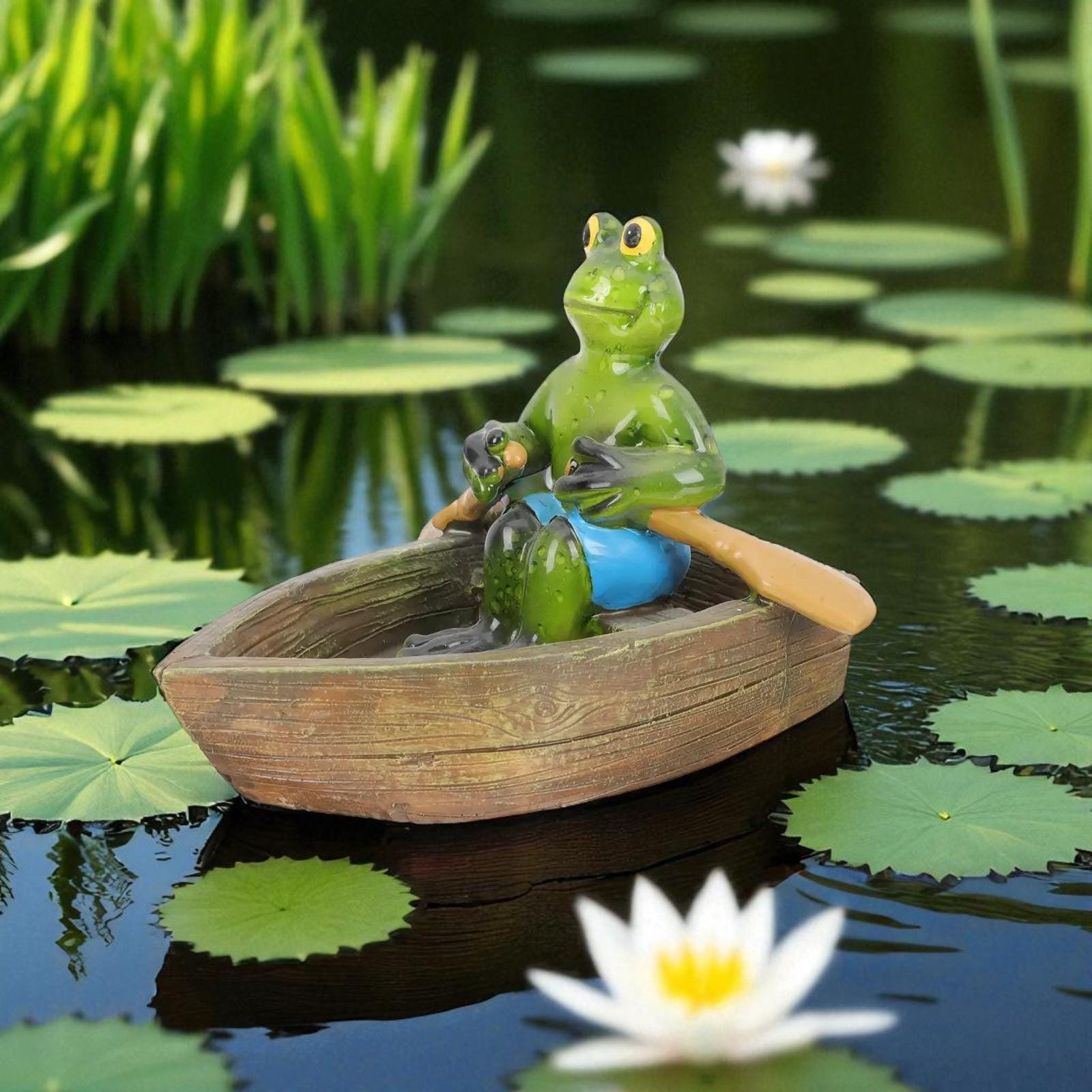 Creative Frog Figurines – Resin Pool and Pond Decor Garden Statue ...