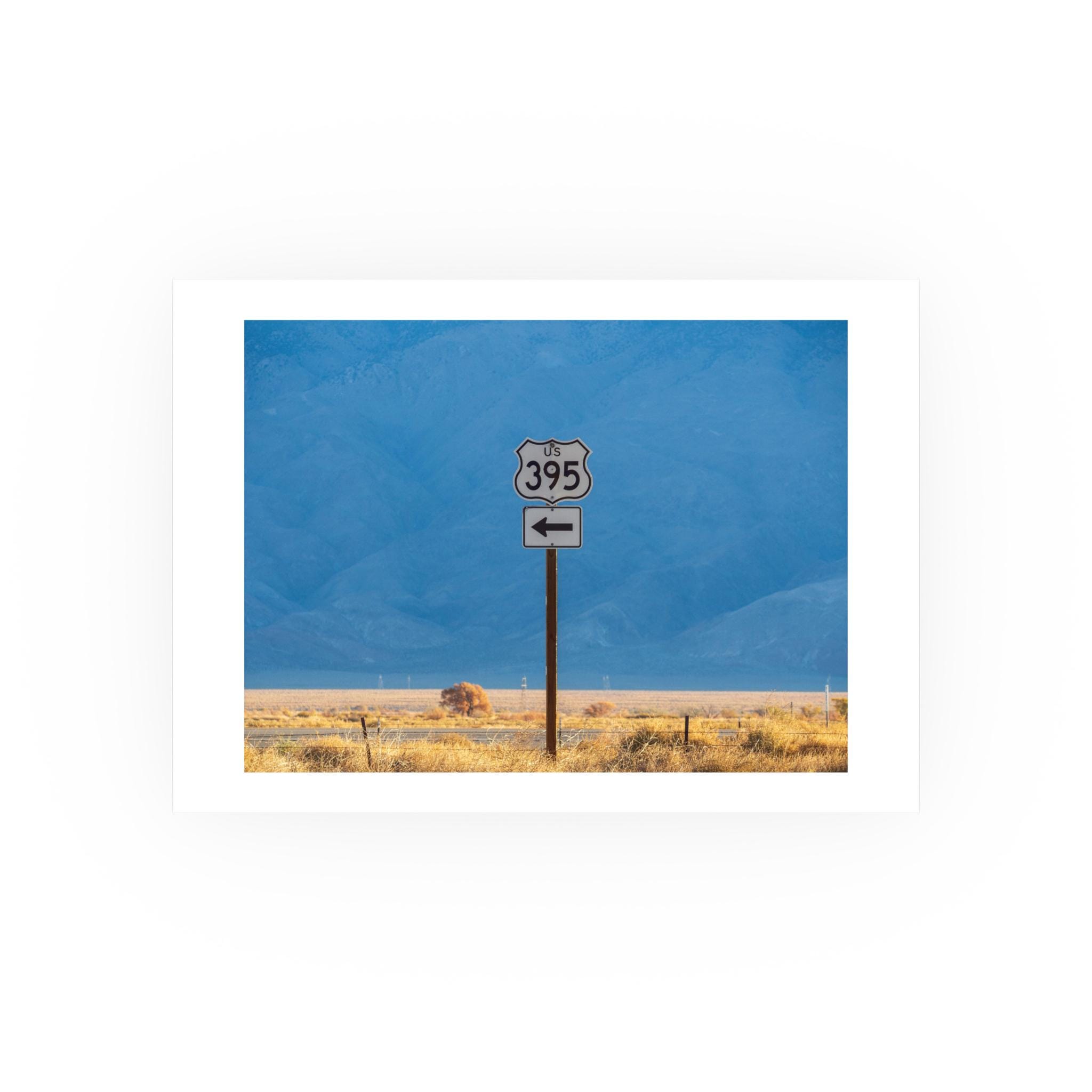 Route 395 Sign Print, California Travel Print, Desert Photography ...