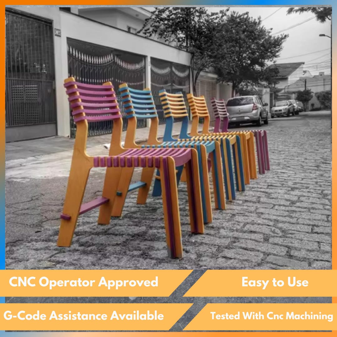 Parametric Chair 18mm Plywood CNC Cutting File, Cnc Router Chair, Laser ...