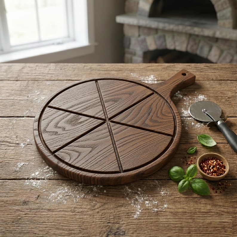 Pizza Plate Cnc Router Files –pizza Serving Tray Premium Wood Router ...