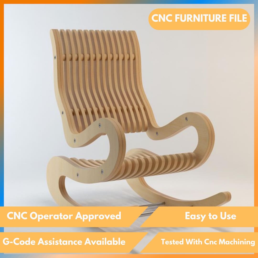 Laser Cut Rocking Chair CNC Cutting Plan, 18mm Cnc Router Chair, Laser ...