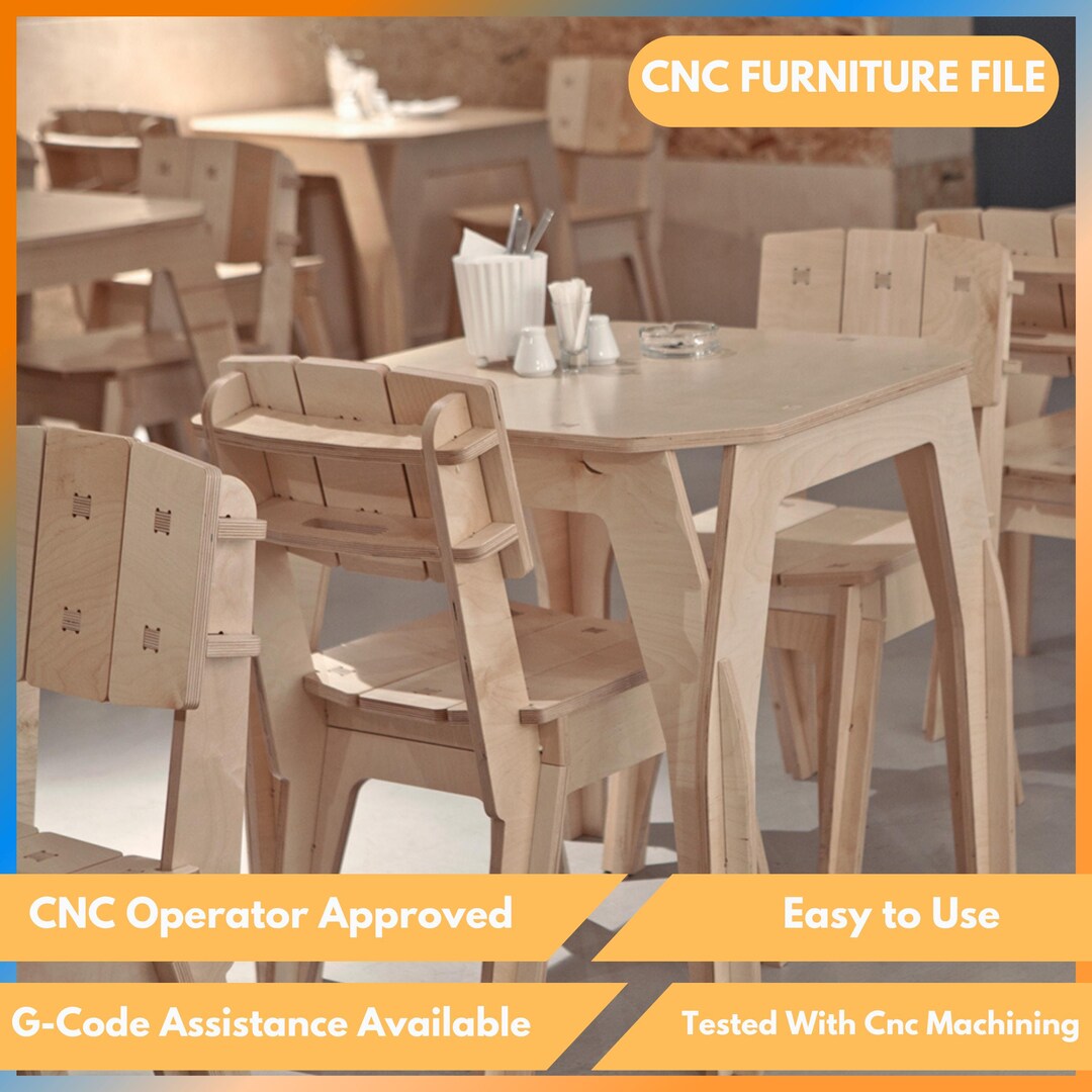 Archivo de corte CNC para silla de madera contrachapada: Diseño para ...