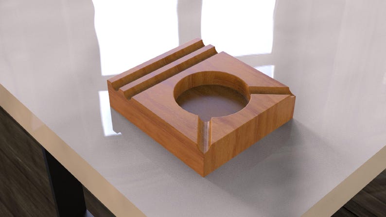 Ashtray & Cigar Tray CNC Router Pack – Set of 4 Premium Ashtray STL ...