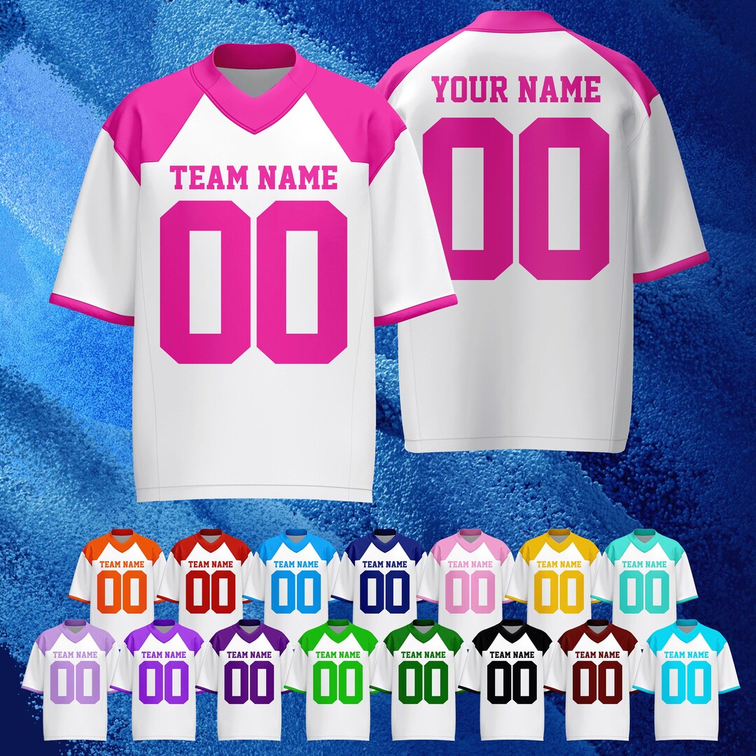 Custom Football Jersey Personalized Embroidery Team Name Number Cheer ...