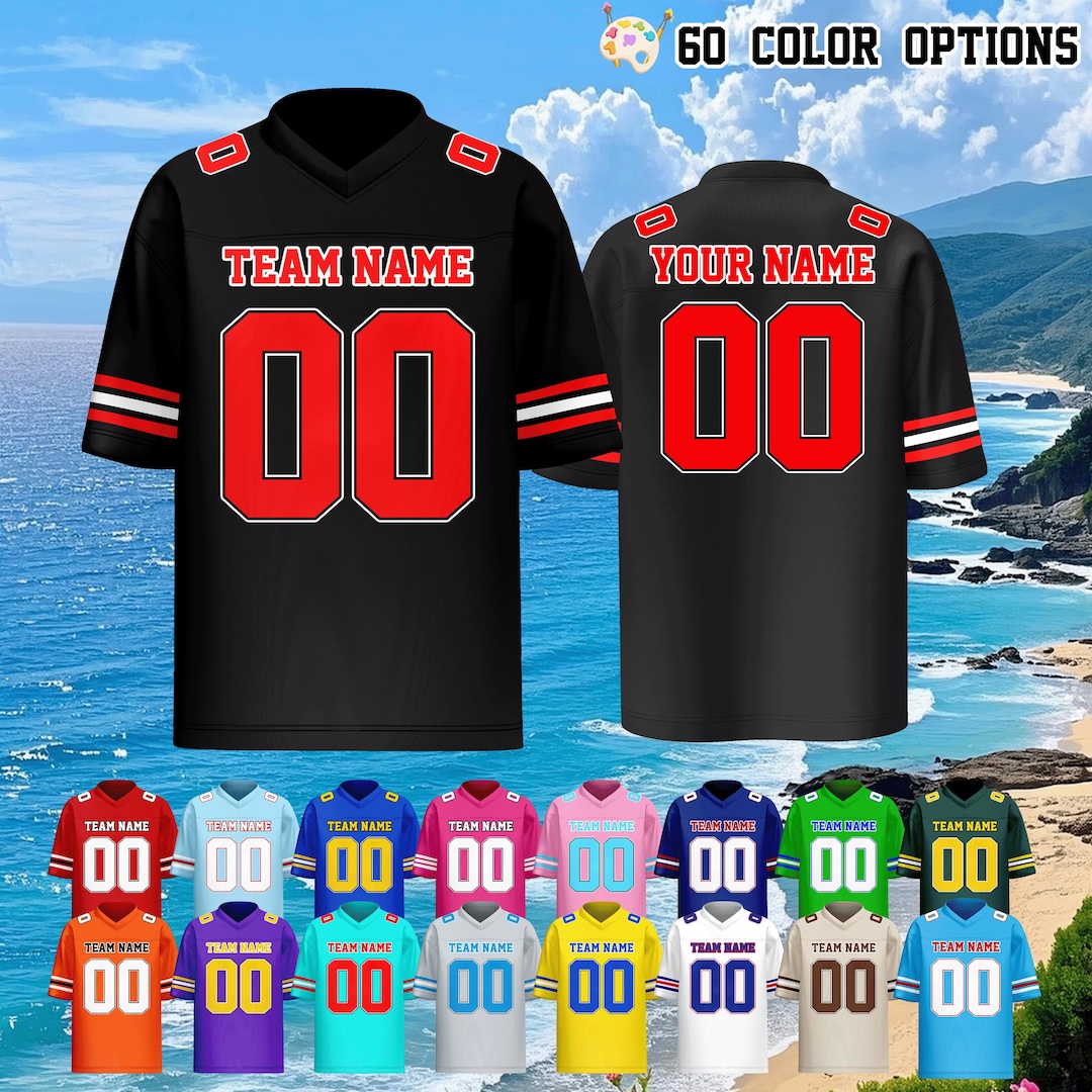 Custom Football Jersey Personalized Embroidered Team Name Number ...