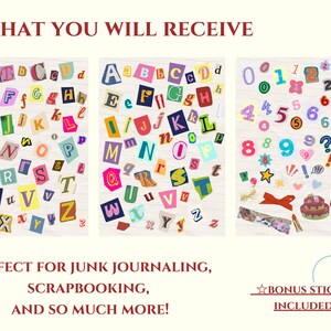 Printable RANSOM NOTE Letters & Numbers Bundle. Magazine Letter Cutouts ...