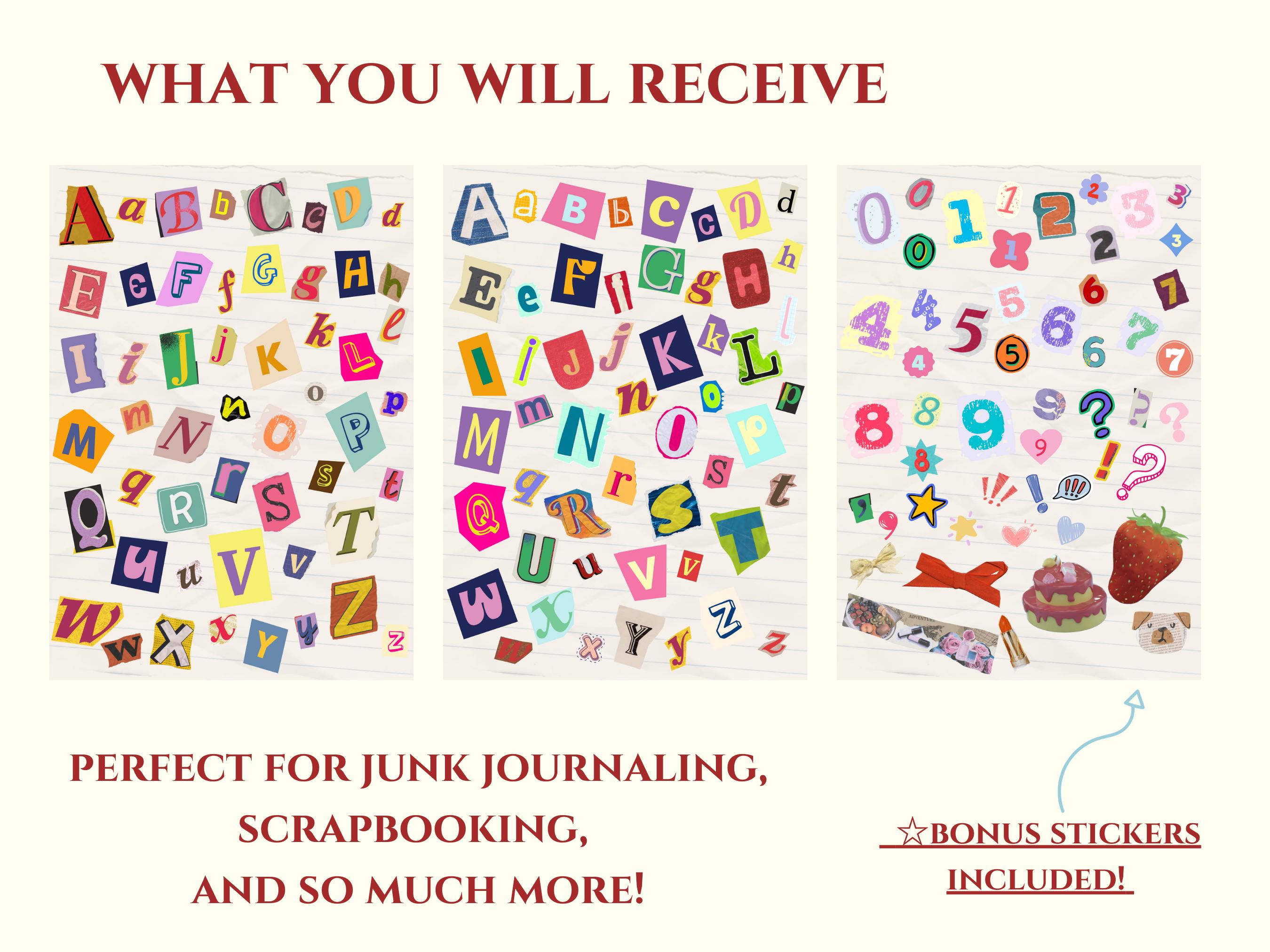 Printable RANSOM NOTE Letters & Numbers Bundle. Magazine Letter Cutouts ...