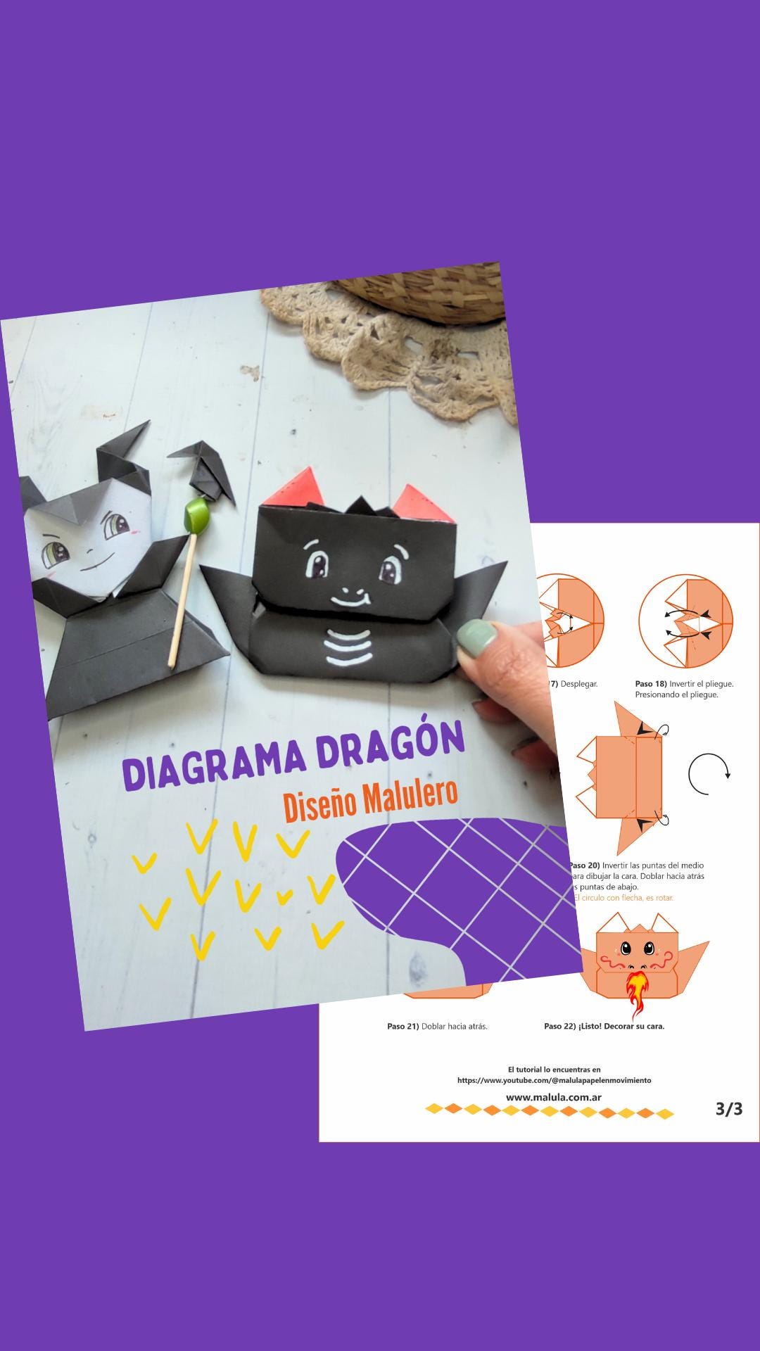 Evil Dragon Origami Diagram (but Cute!) – PDF With Evil Tips to ...