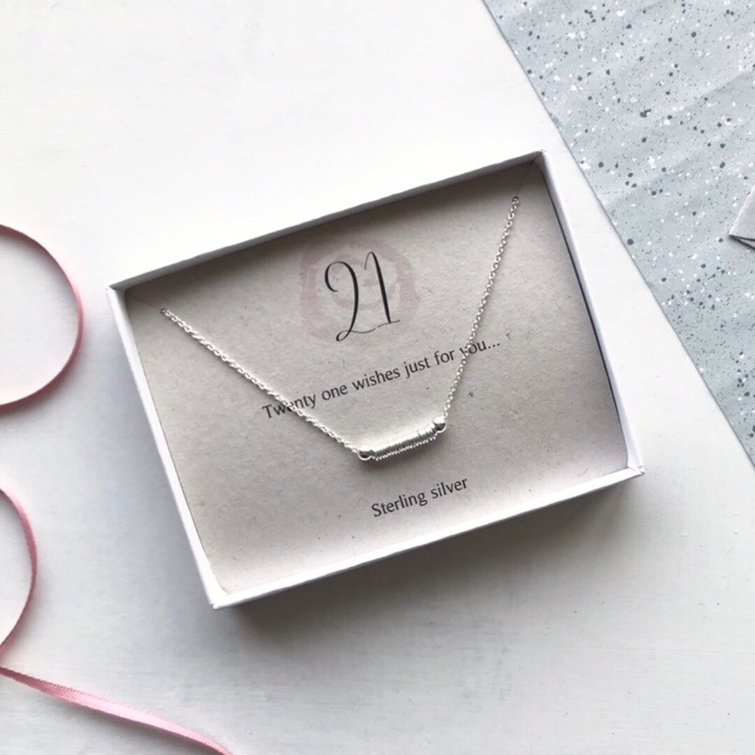 Special 21st Birthday Necklace Featuring 21 Sterling Silver Links on ...
