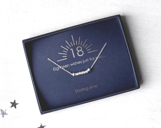 Special 18th Birthday Necklace Featuring 18 Sterling Silver Links on ...