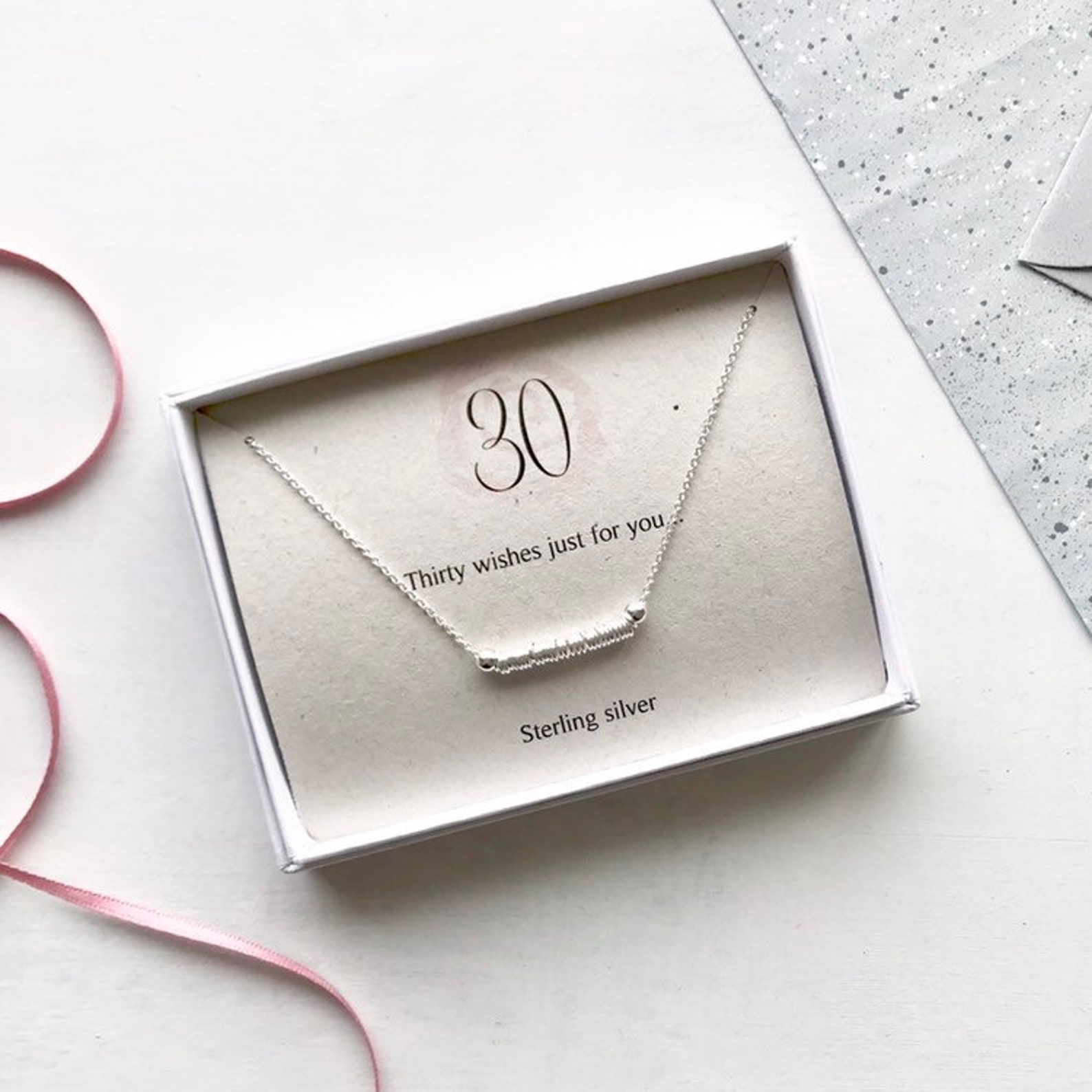 Special 30th Birthday Necklace Featuring 30 Sterling Silver Links on ...