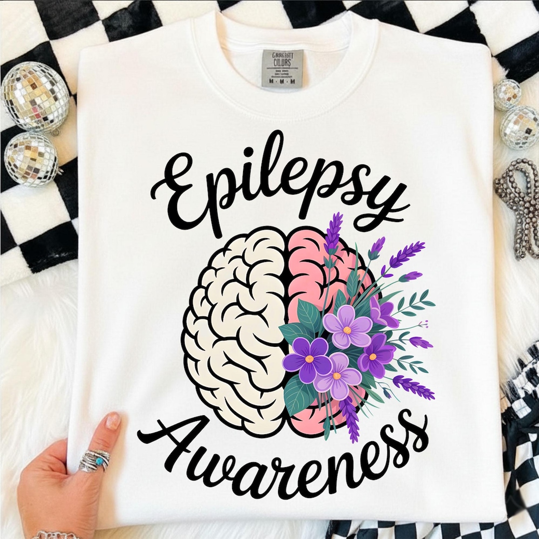 Epilepsy Awareness Purple Brain Flower PNG: Seizure Awareness Month ...