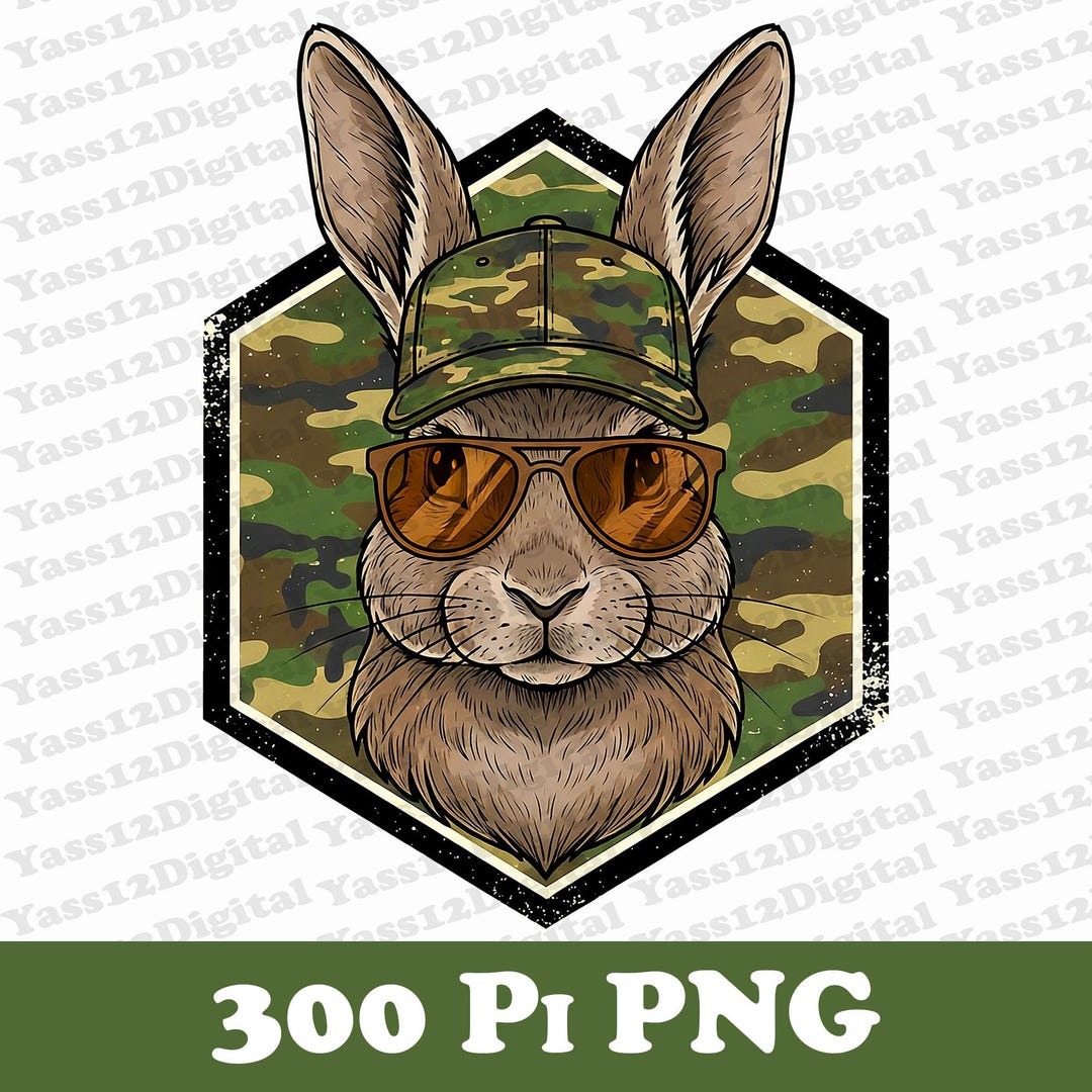 Camo Easter Bunny PNG – Tactical Rabbit Design, Digital Download - Etsy