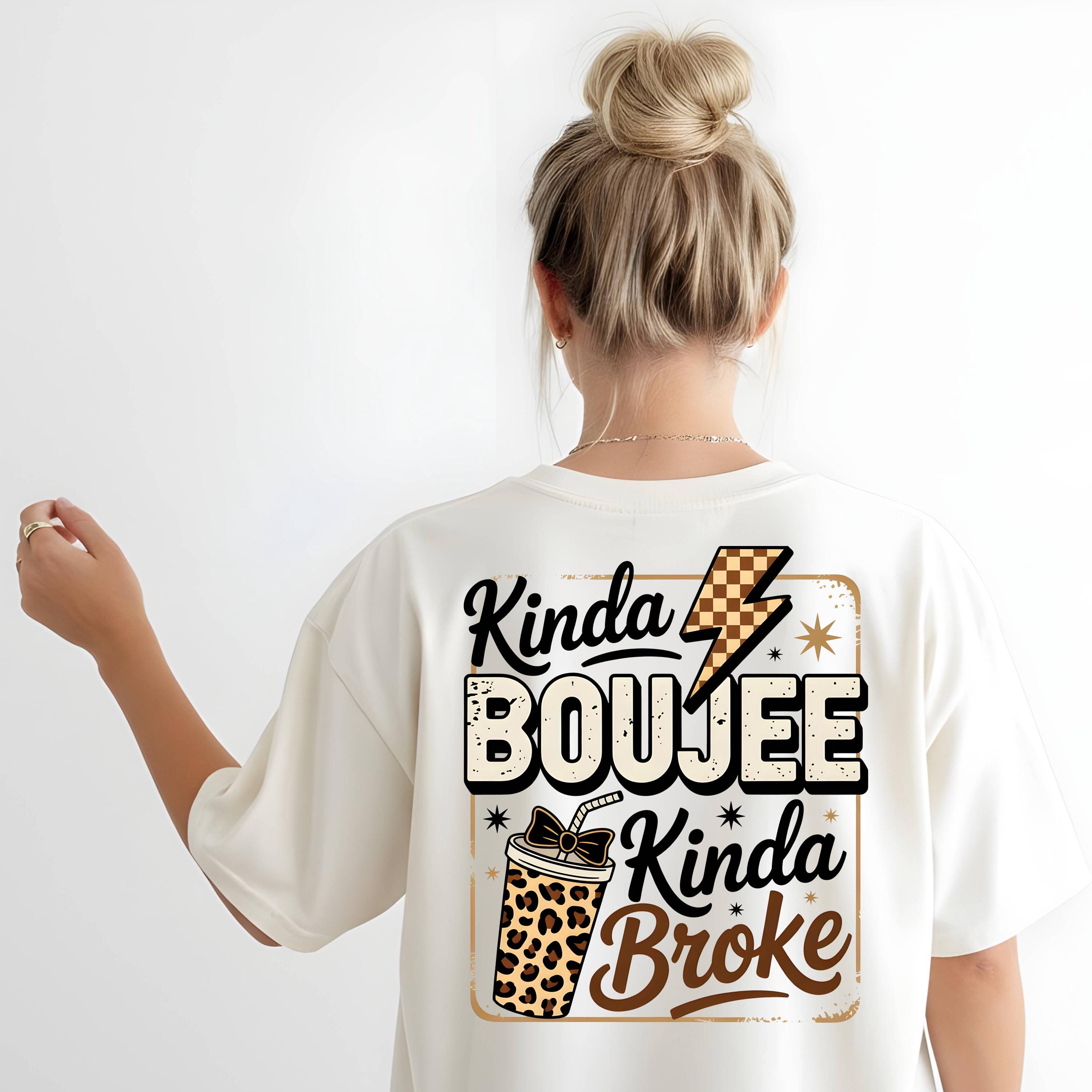 Coquette Kinda Boujee Kinda Broke PNG: Leopard Bow Sublimation Design ...